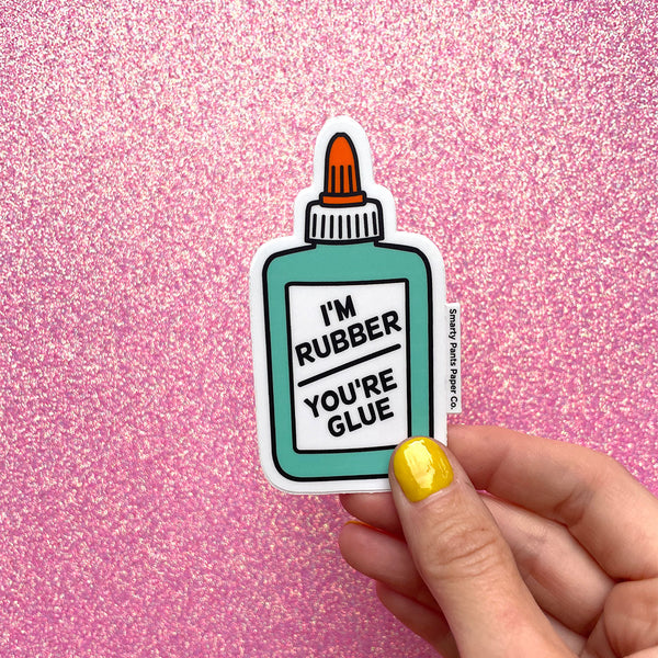 Funny School Glue Waterproof Vinyl Sticker