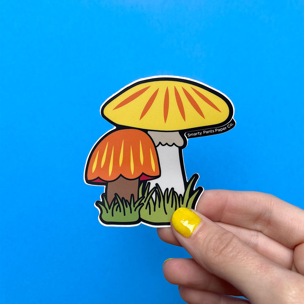 Retro Mushroom Waterproof Sticker