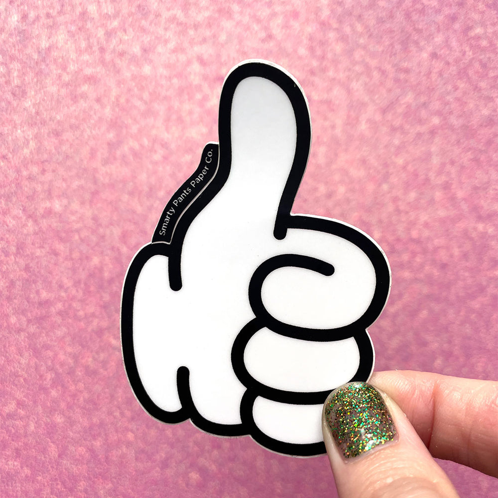 Thumbs Up (or Down!) Waterproof Vinyl Sticker