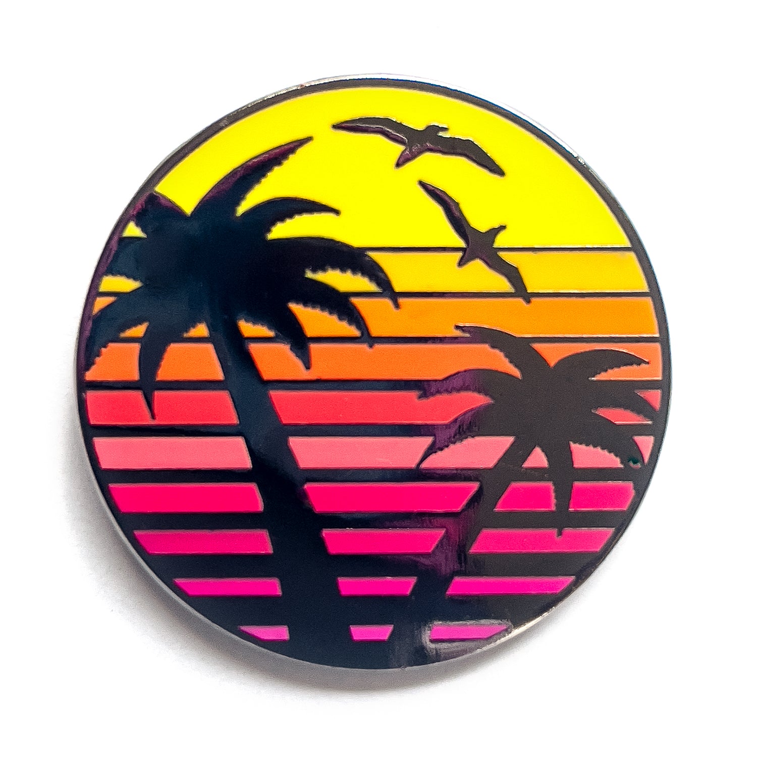Retro Sunset Enamel Pin
