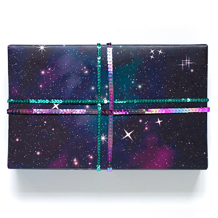 Flat Wrapping Paper Sheets- Galaxy