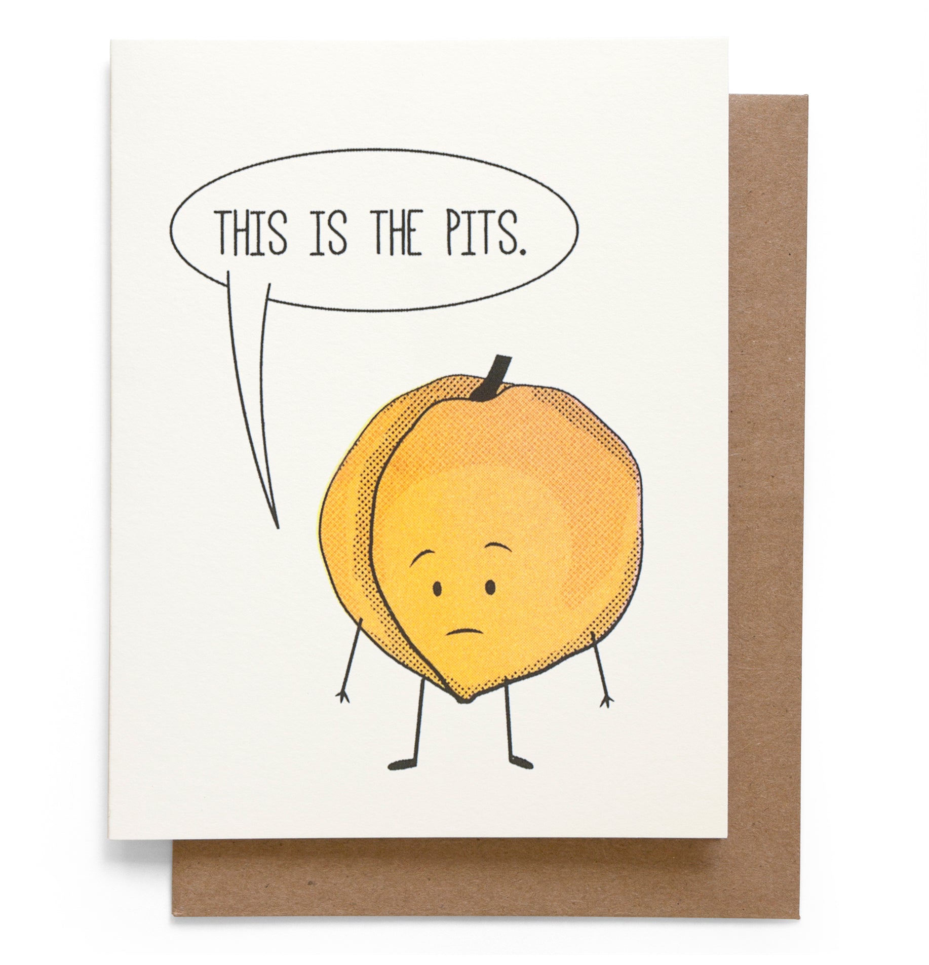 Peach Pit Sympathy card
