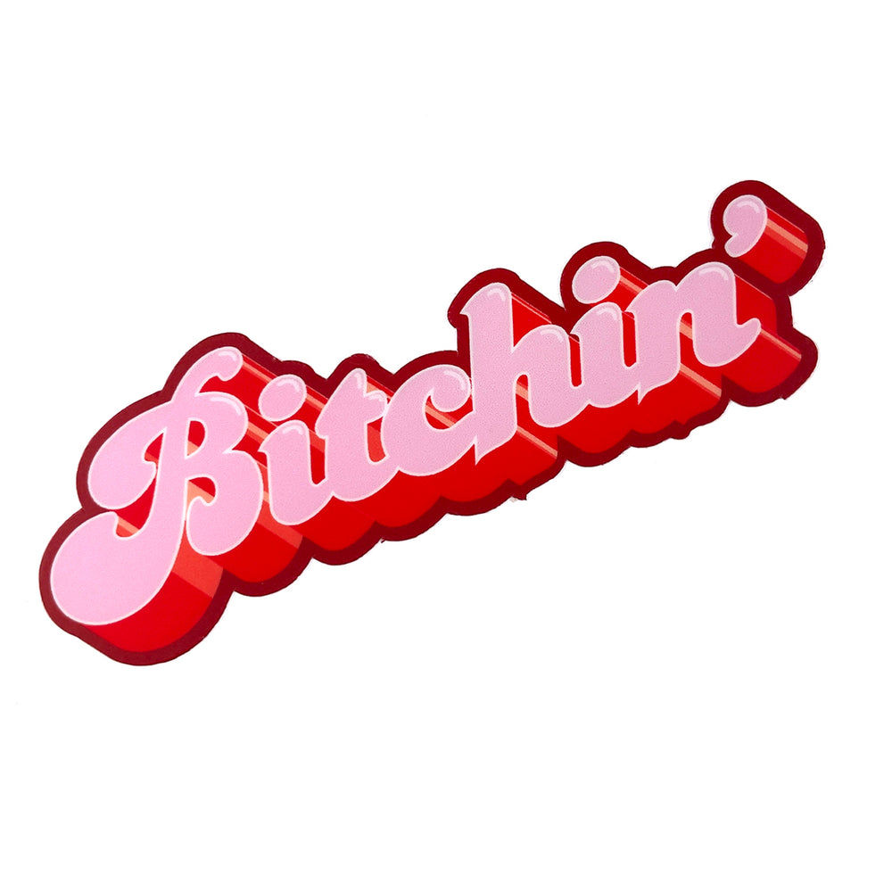 Retro Bitchin' Waterproof Sticker
