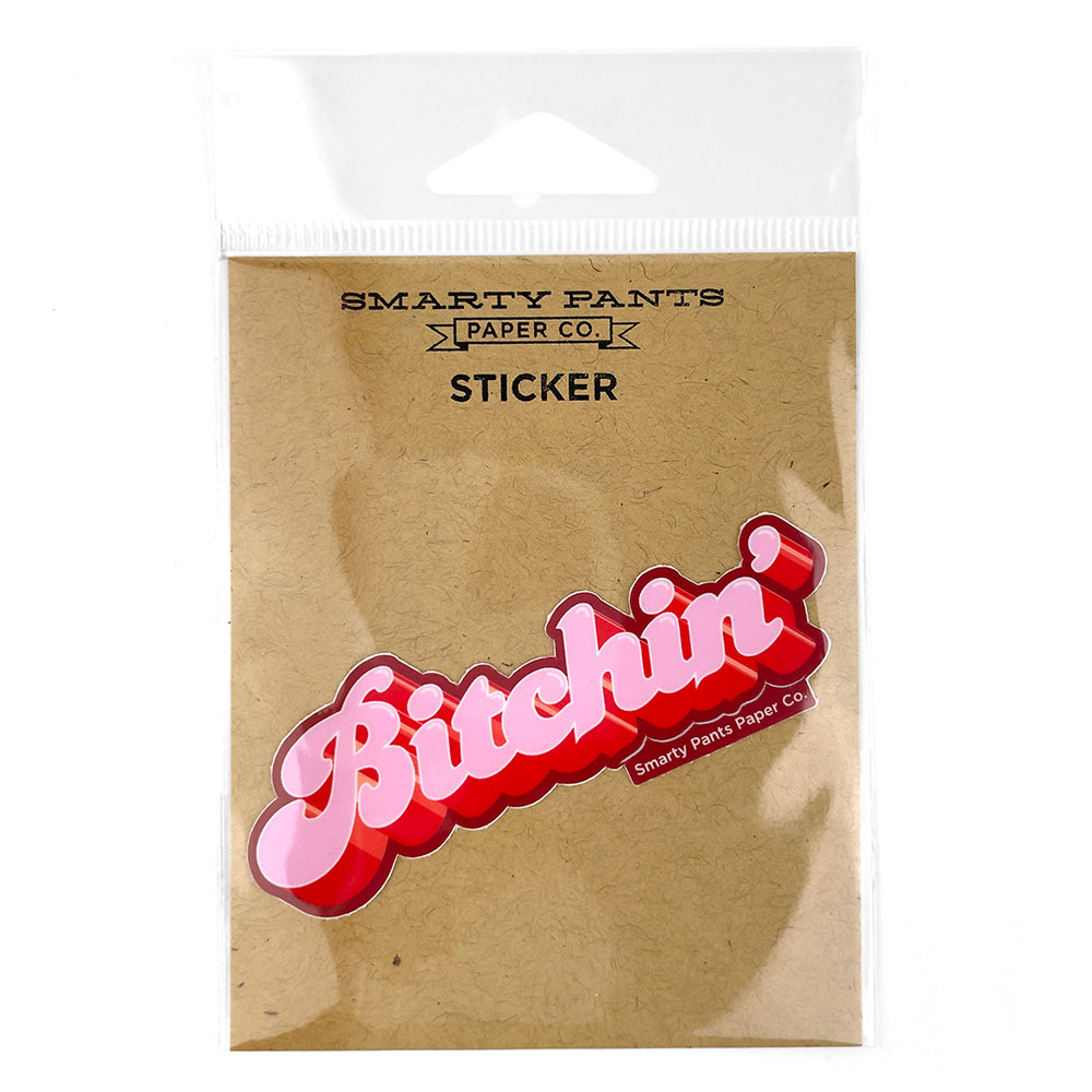 Retro Bitchin' Waterproof Sticker