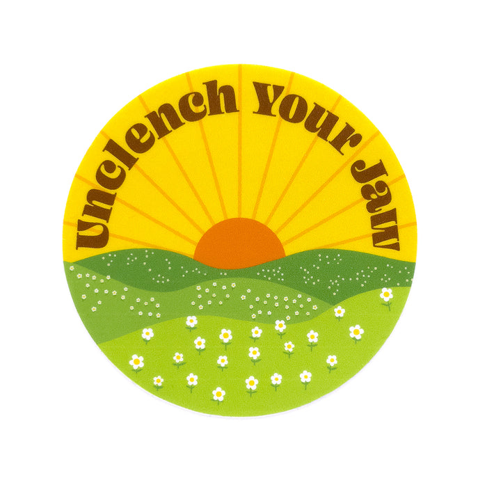Unclench Your Jaw Waterproof Sticker