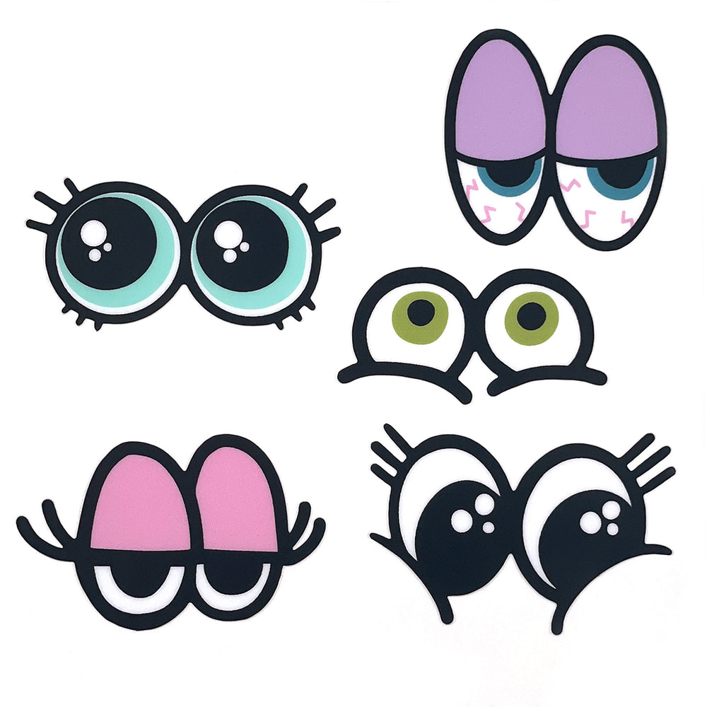 Cartoon Eyes Waterproof Sticker Sheet